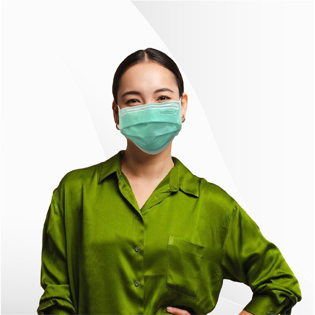 3 ply Sub Micron Surgical Face Mask (Ocean Green)- Bundle of 2 ...