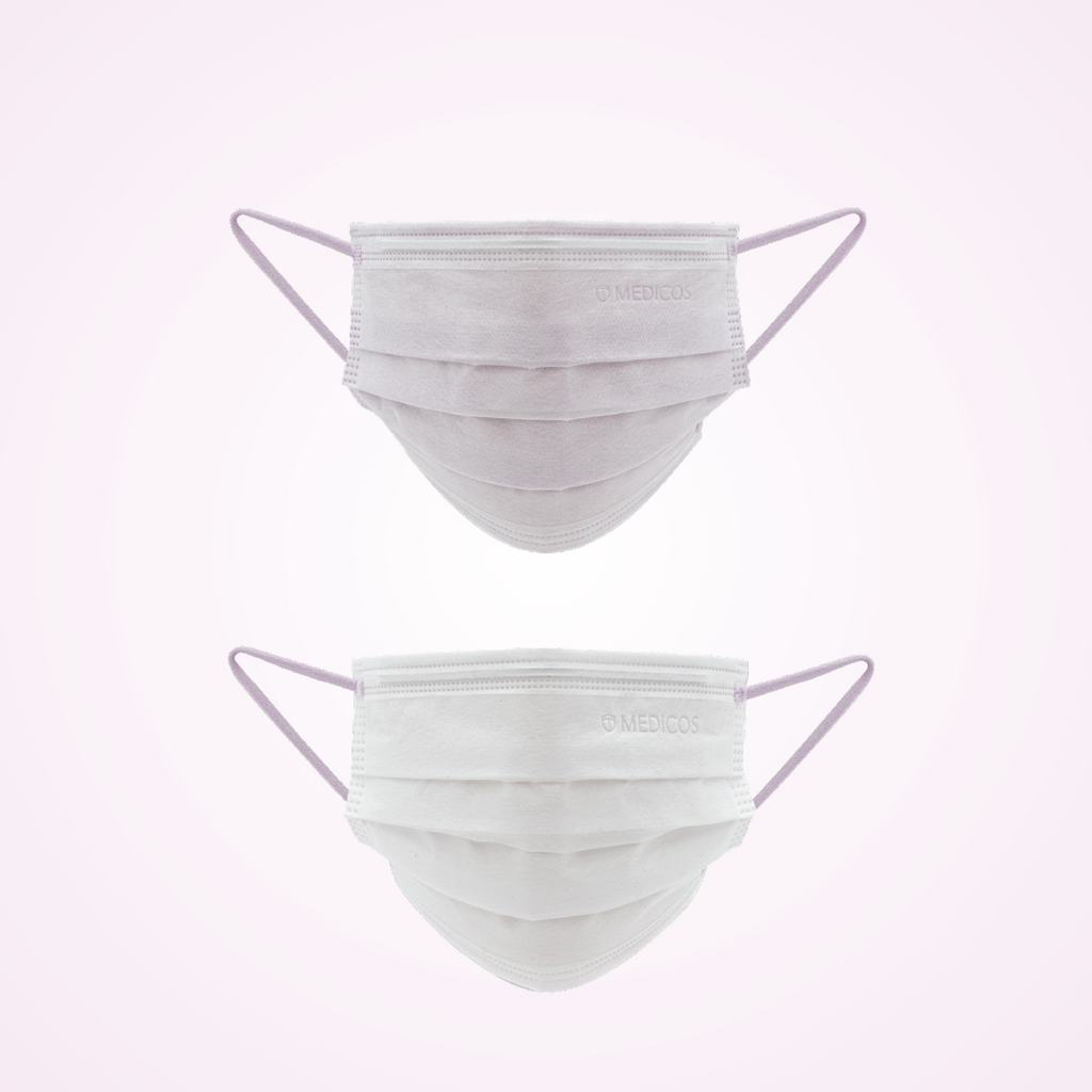 MEDICOS 4-ply HydroCharge™ Surgical Face Mask - Slim Fit (Duo Taro Lil ...