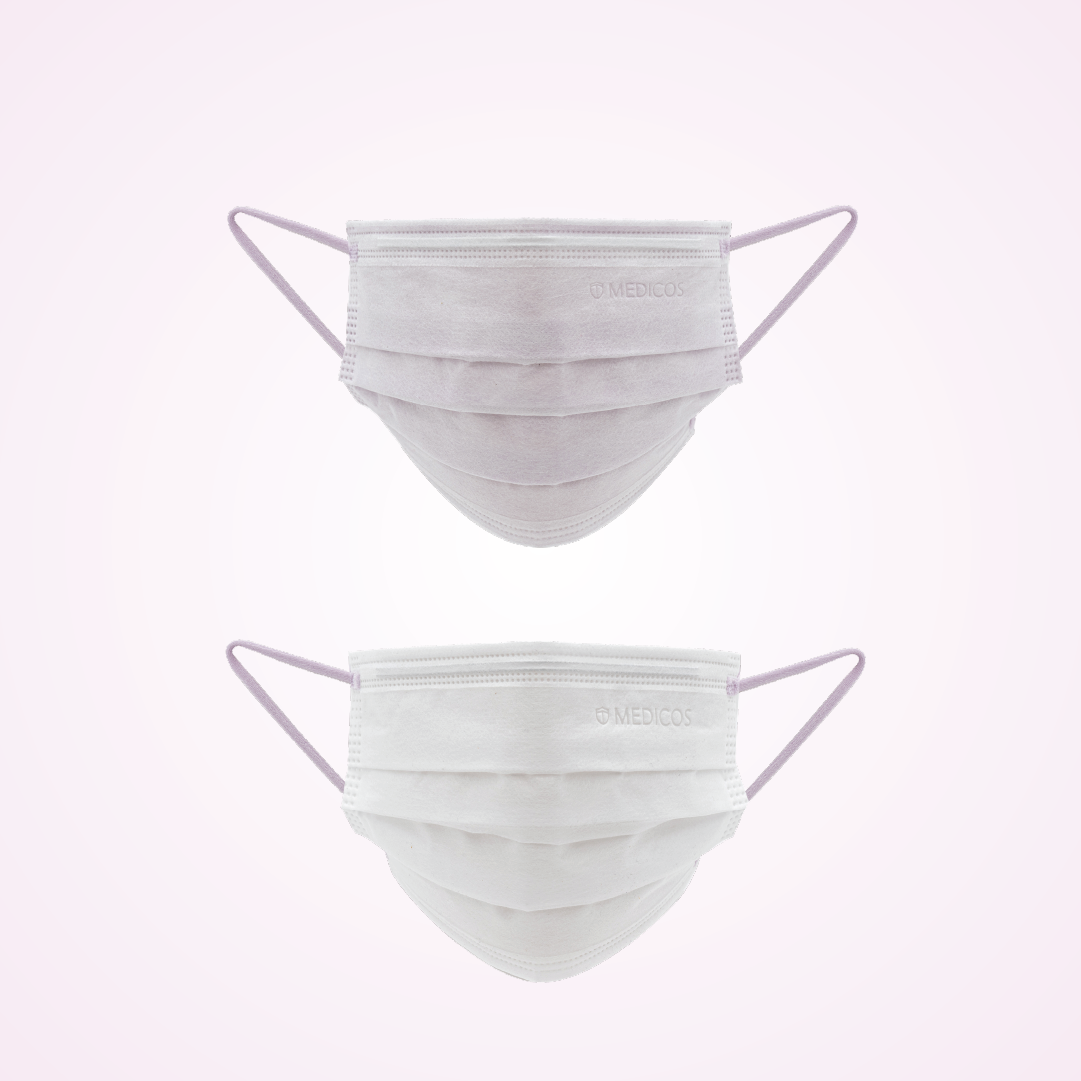 HydroCharge™ Slim Fit 4 Ply Surgical Face Mask (Duo Taro Lilac ...