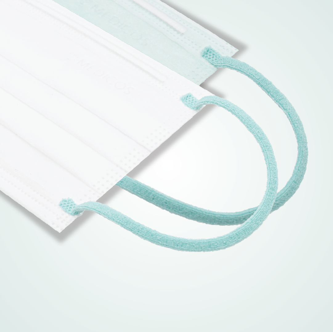 MEDICOS 4-ply HydroCharge™ Surgical Face Mask - Regular Fit (Duo Mint ...