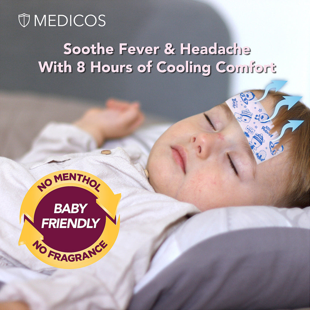 MEDICOS Fever Relief Patch - Adults & Children + Babies [2 Boxes, 8 pc ...